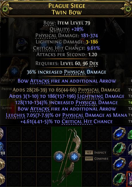 Buy Path of Exile 2 Cold Lightning Sanctified Gemini Bow | MMOJUGG.COM